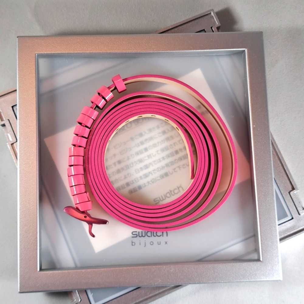 Swatch Bijoux “Color Codes” Unisex Leather Wrap Brace… - Gem